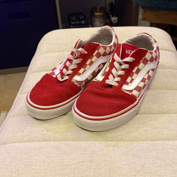 Vans | Shoes | Red Old Skool Low Top Vans | Poshmark